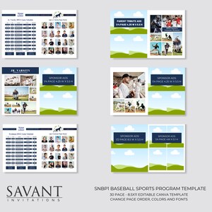 Baseball Program Template - Senior Night Template - US Letter Magazine ...