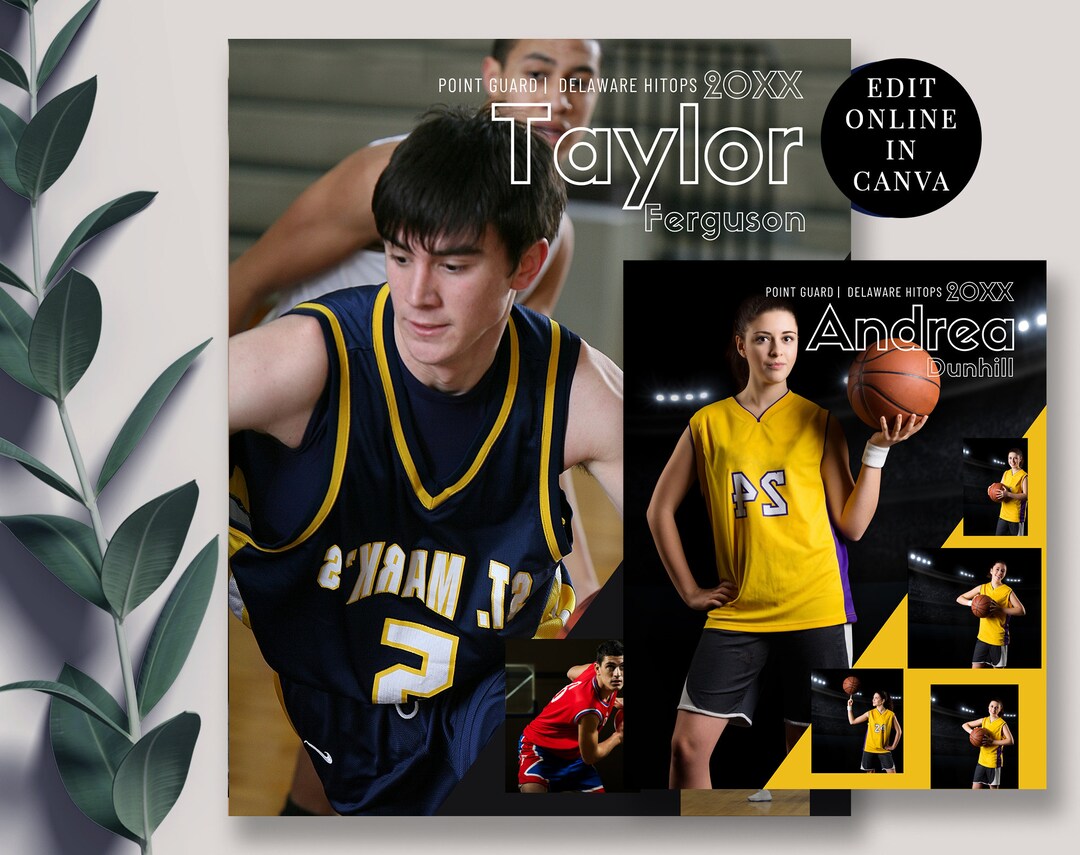 Sports Poster Template Personalized Basketball Template, Sports Photo ...