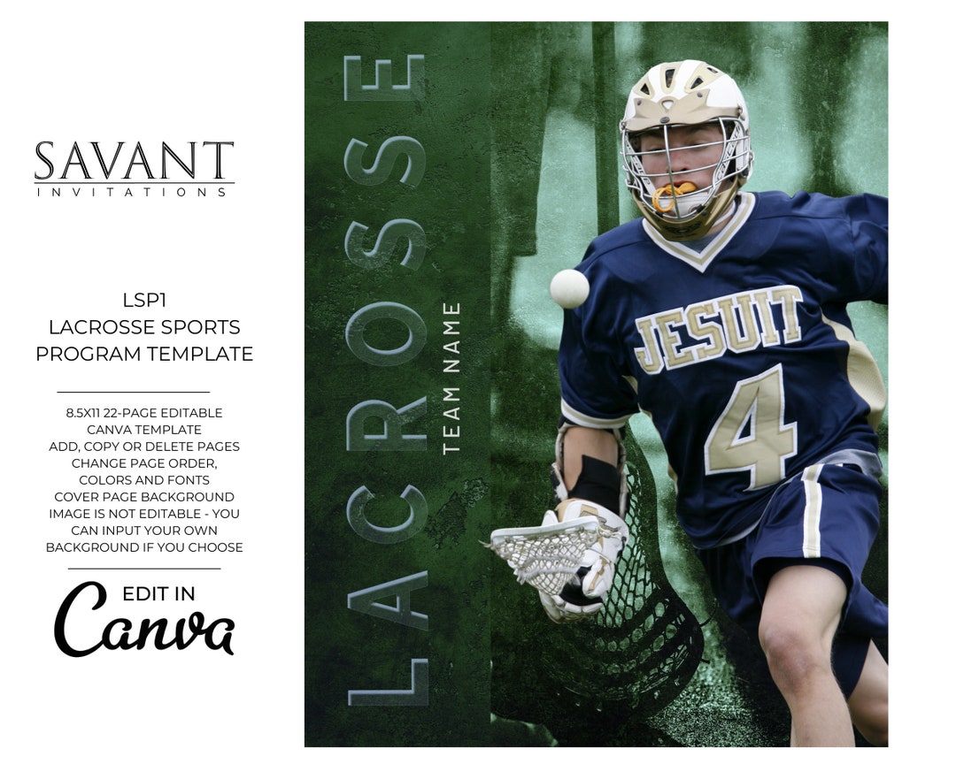 Lacrosse Athletic Program Template, Senior Night, Sports Magazine ...