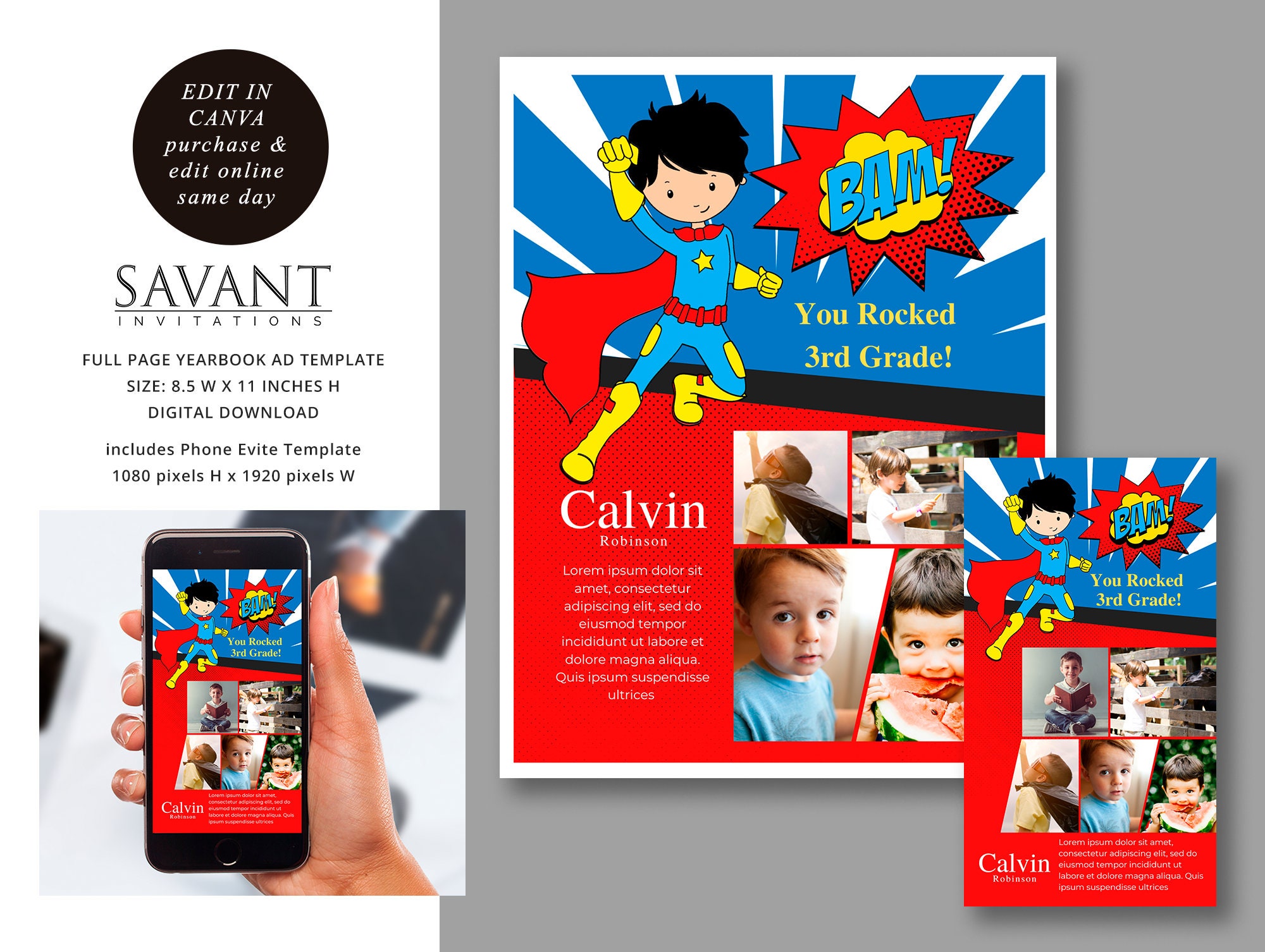 Superhero Yearbook Theme