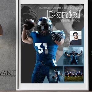 Full Page Football Yearbook or Sports Program Tribute Ad Plus 16x20 ...