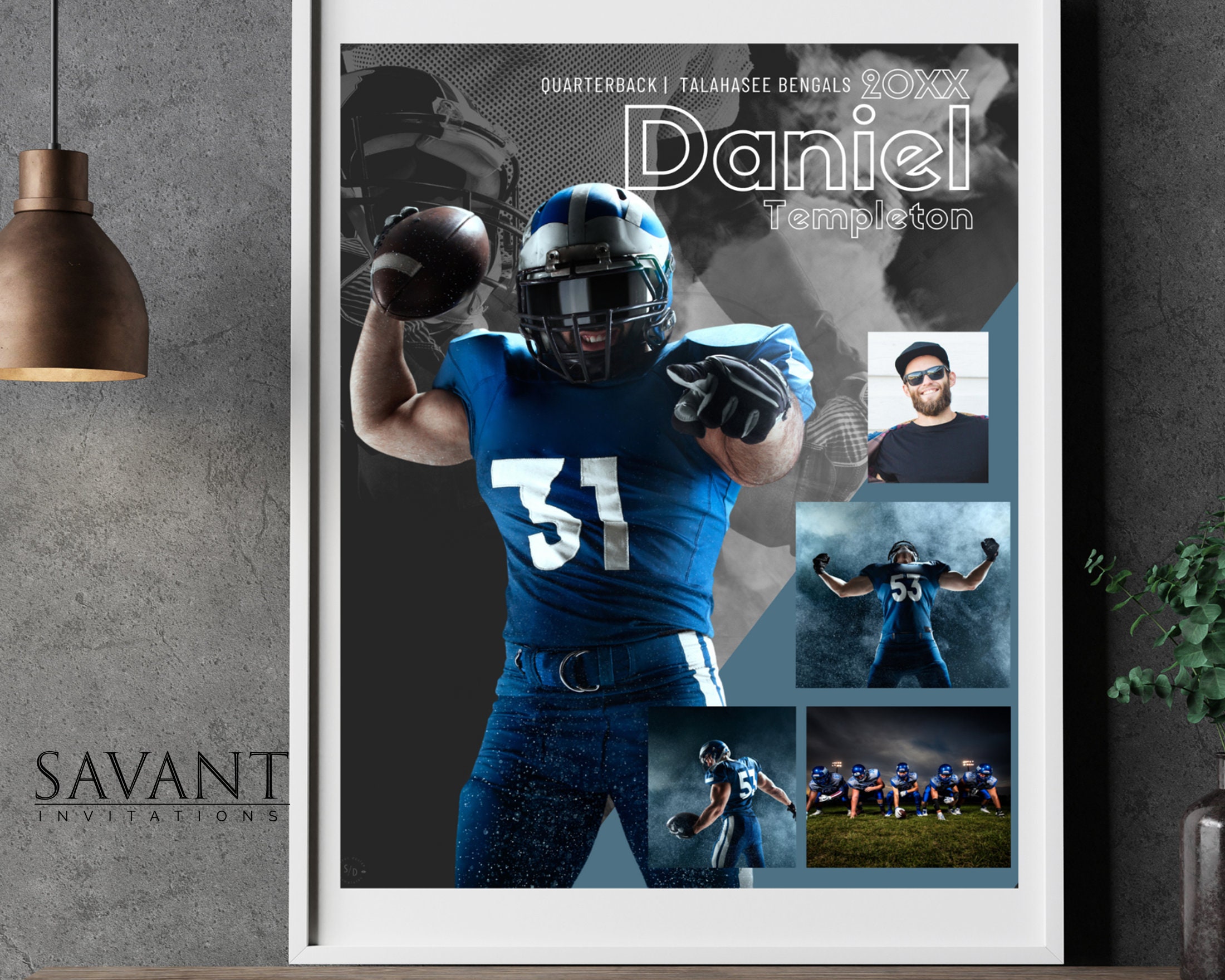 Full Page Football Yearbook or Sports Program Tribute Ad Plus 16x20 ...