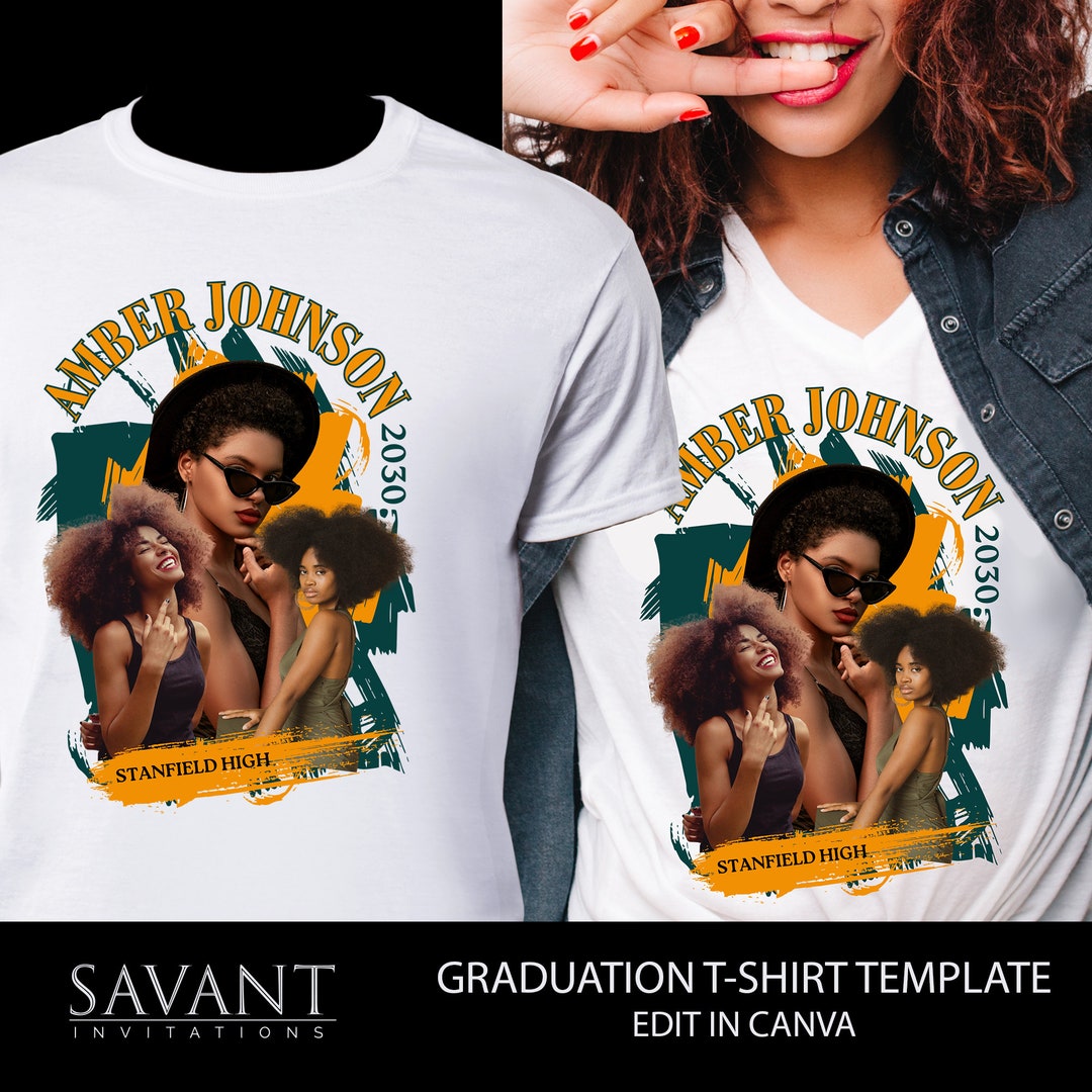 Personalized Graduation T-shirt Bootleg Design Template is Editable in ...