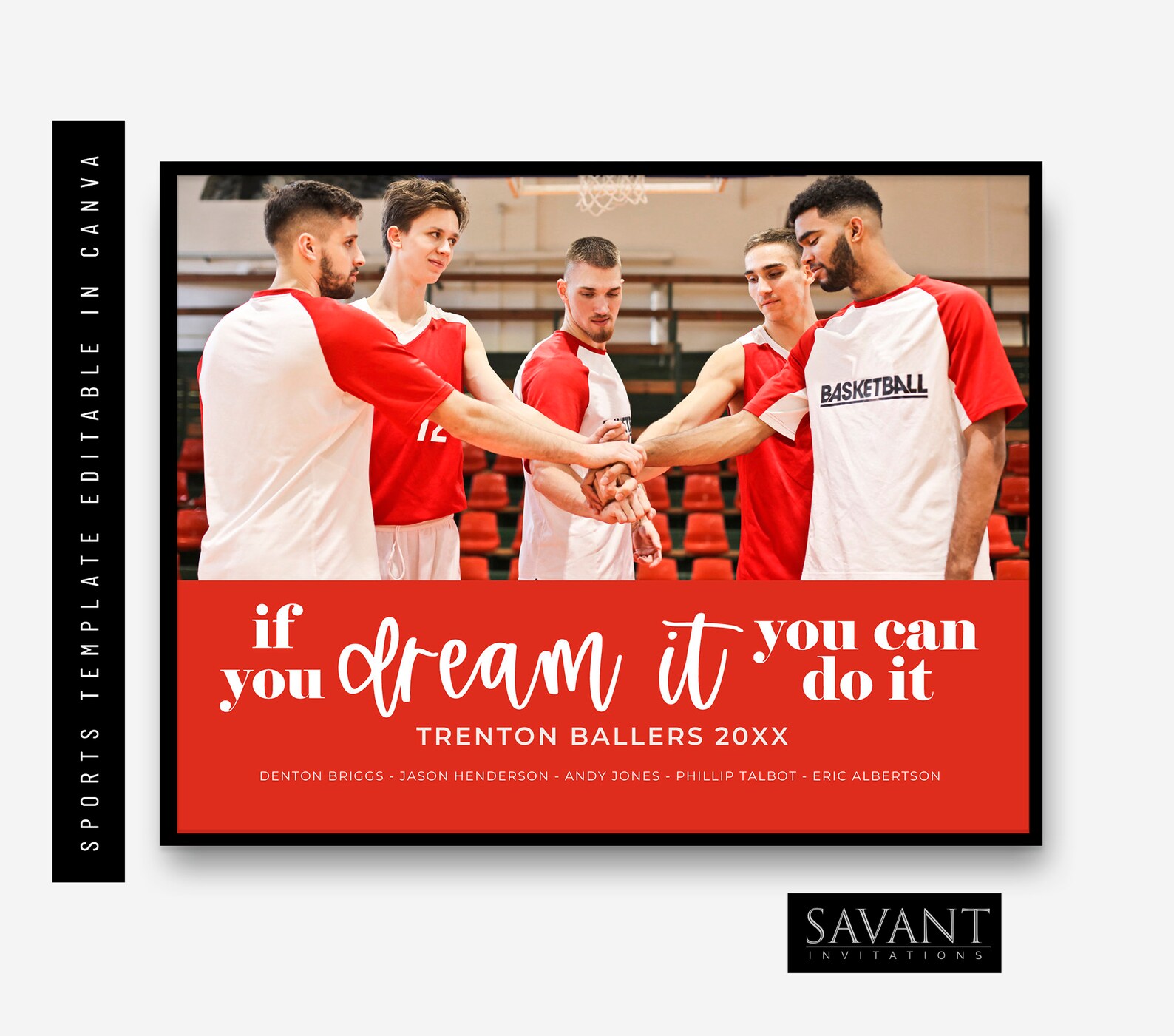 Sports Poster Template Editable in Canva, Great for Any Sports ...