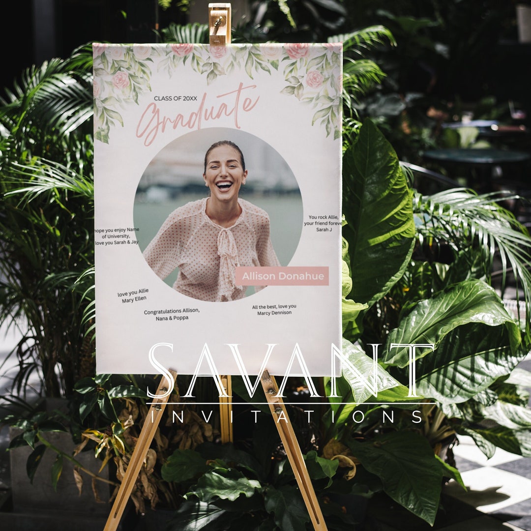 Graduation Party Sign Template - Signing Board - Welcome Sign for Your ...