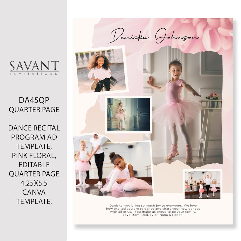 Dance Recital Program Ad - Etsy