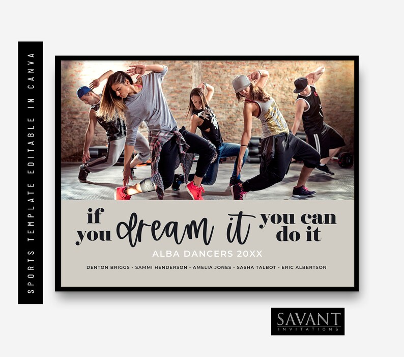 Sports Poster Template editable in Canva great for any | Etsy