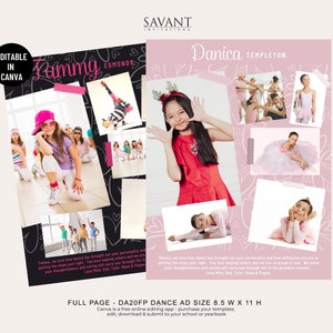 Full Page Dance Recital Program Ad, Canva Template, Personalize Your 8. ...