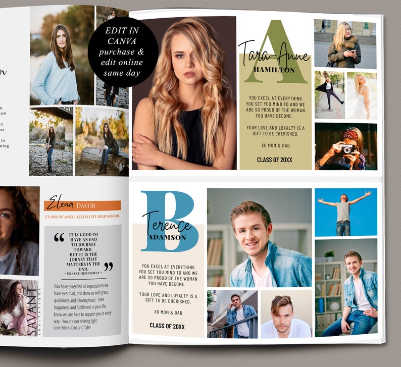 Editable Half Page Graduation Yearbook Ad Template Editable in - Etsy