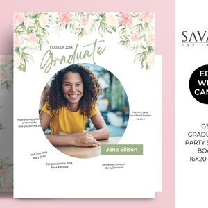 Graduation Party Sign Template - Signing Board - Welcome Sign for Your ...