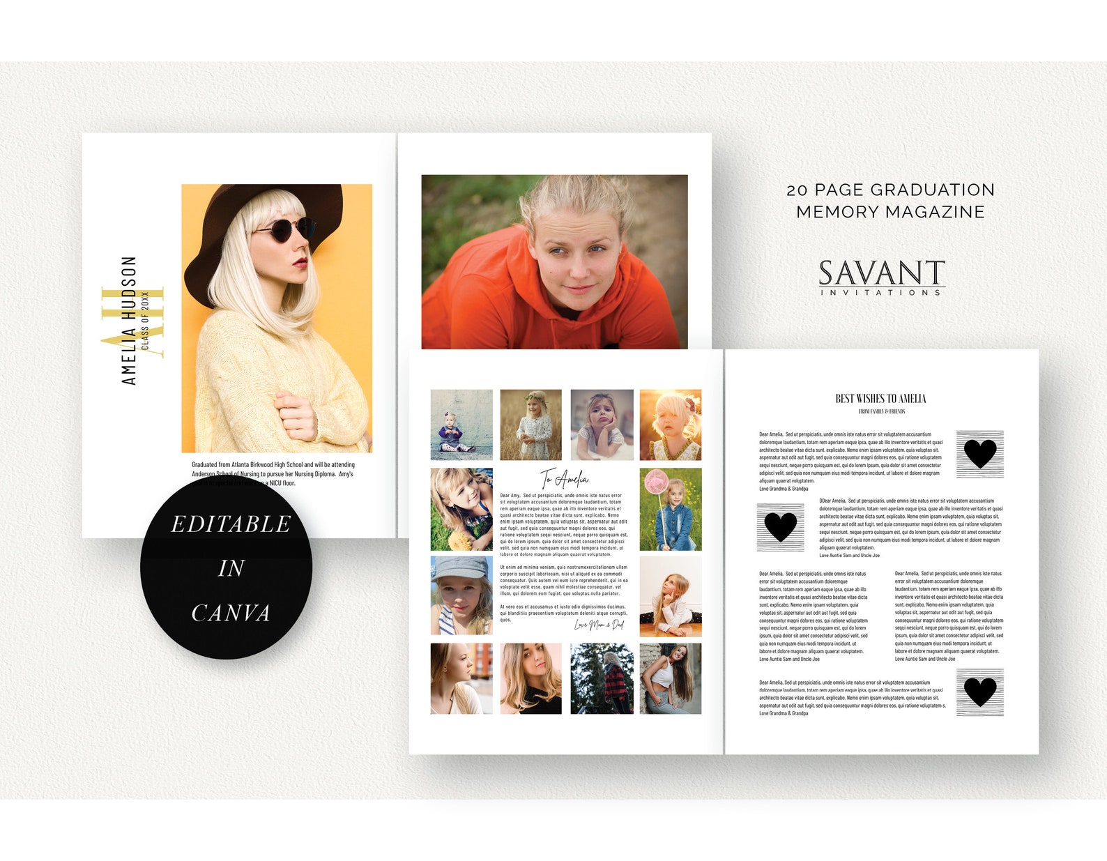 Custom Graduation Magazine Template Memory Magazine for - Etsy