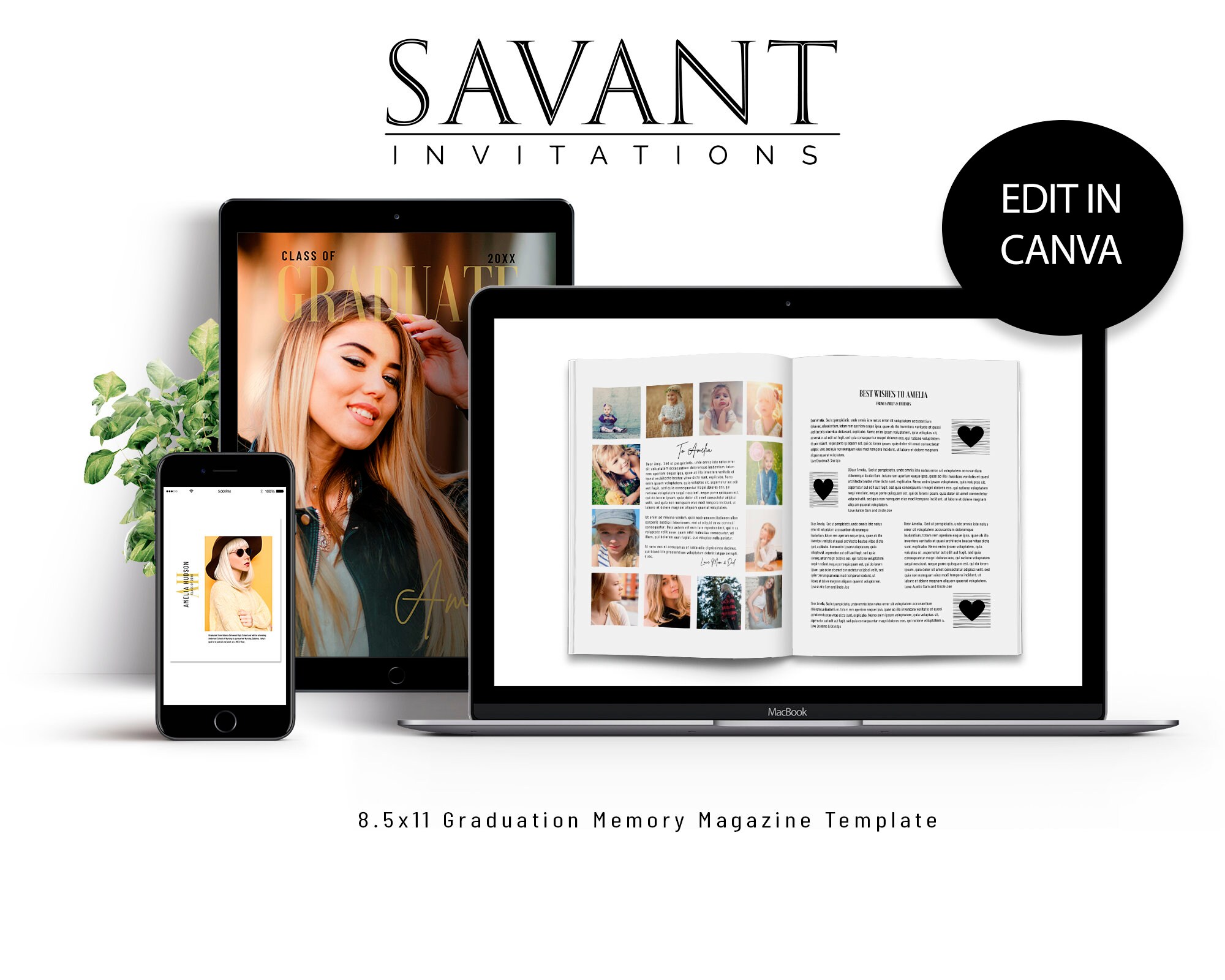 Custom Graduation Magazine Template Memory Magazine for - Etsy