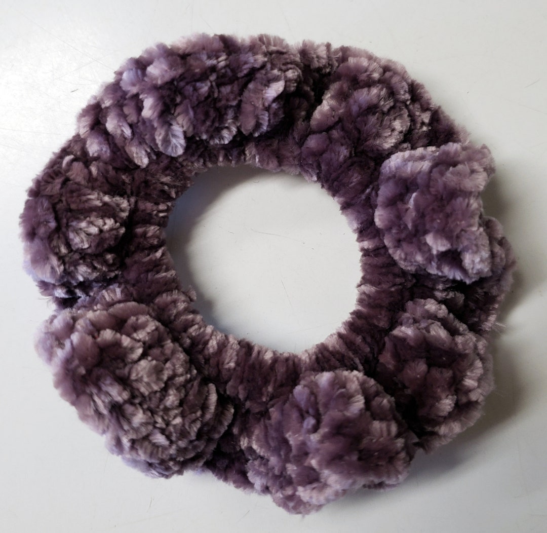 Purple Velvet Hair Scrunchie, Purple Velvet Scrunchie, Velvet Hair Tie ...