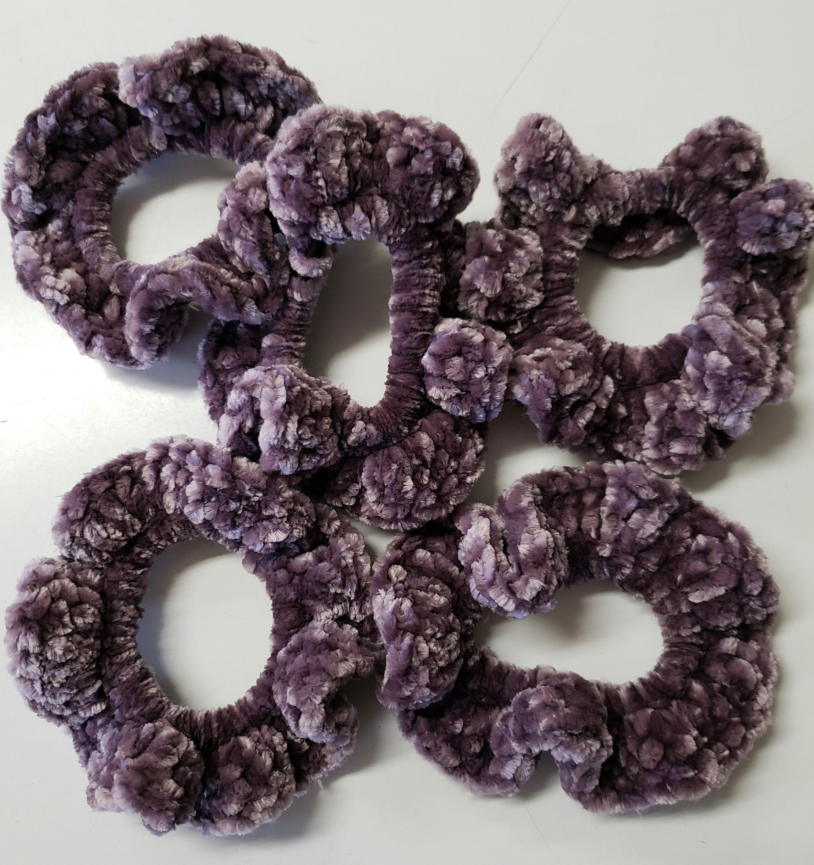 Purple Velvet Hair Scrunchie Purple Velvet Scrunchie Velvet | Etsy