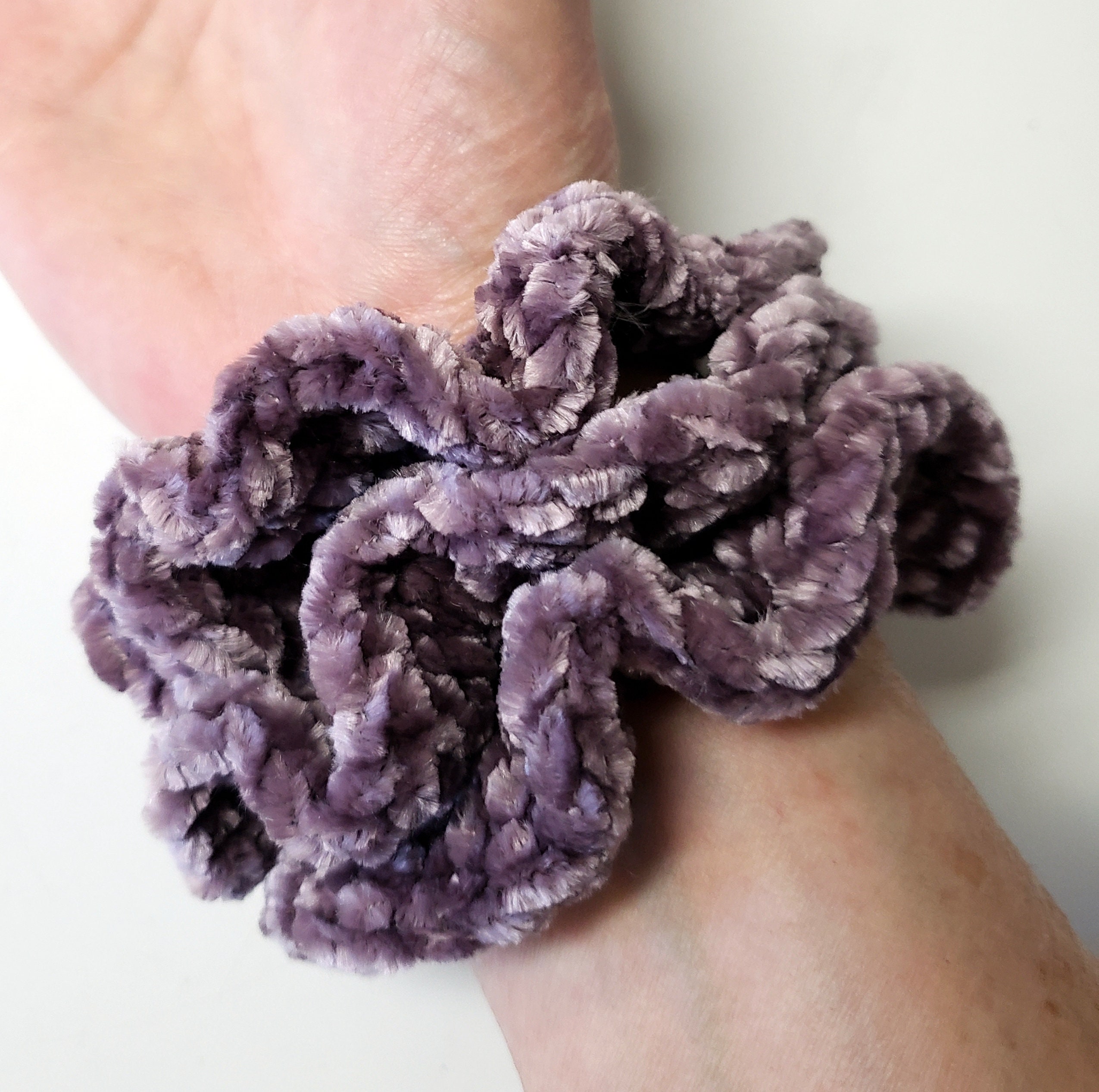 Purple Velvet Hair Scrunchie Purple Velvet Scrunchie Velvet | Etsy