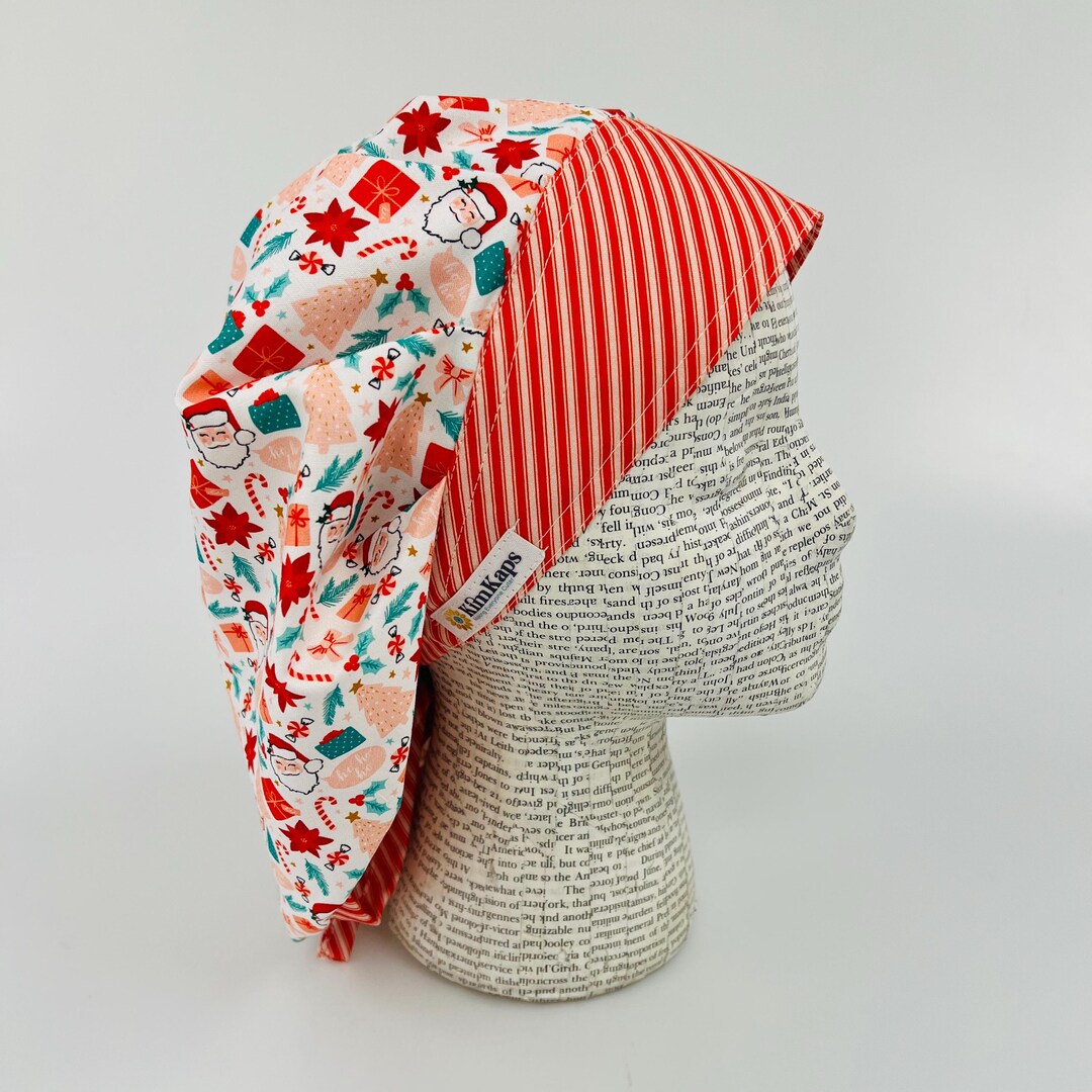 Scrub Hat by Kimkaps Surgical Hat Bouffant Scrub Cap Bouffant With Ties White Red Pink Green ...