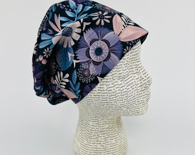 Scrub Hat by Kimkaps Surgical Hat European Scrub Cap Navy Blue Purple ...