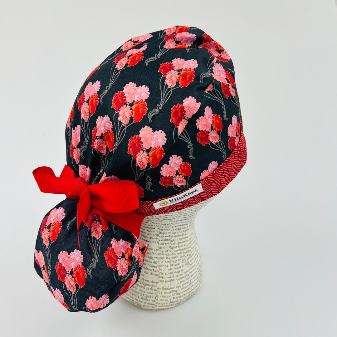 Scrub Hat by Kimkaps Surgical Hat Ponytail Scrub Cap Ribbon Scrub Hat ...