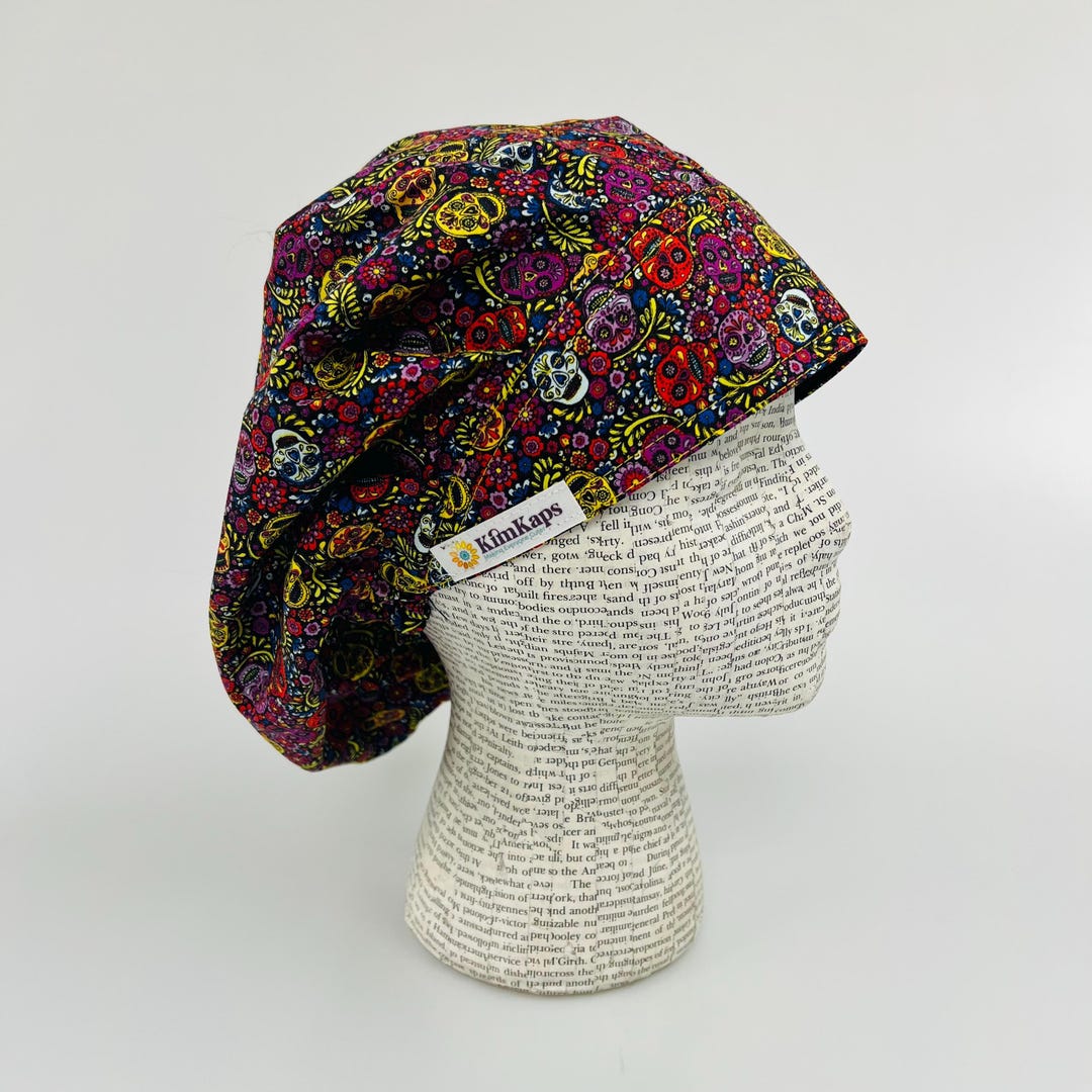 Satin Lined Scrub Hat by Kimkaps Surgical Hat Bouffant Scrub Cap ...