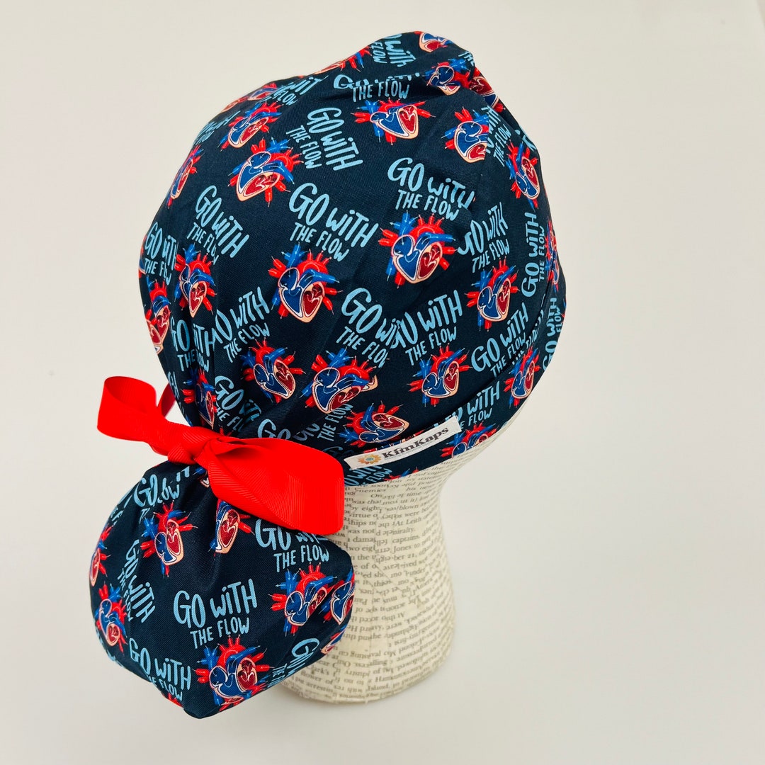 Scrub Hat by Kimkaps Surgical Hat Ponytail Scrub Cap Ribbon Scrub Hat ...