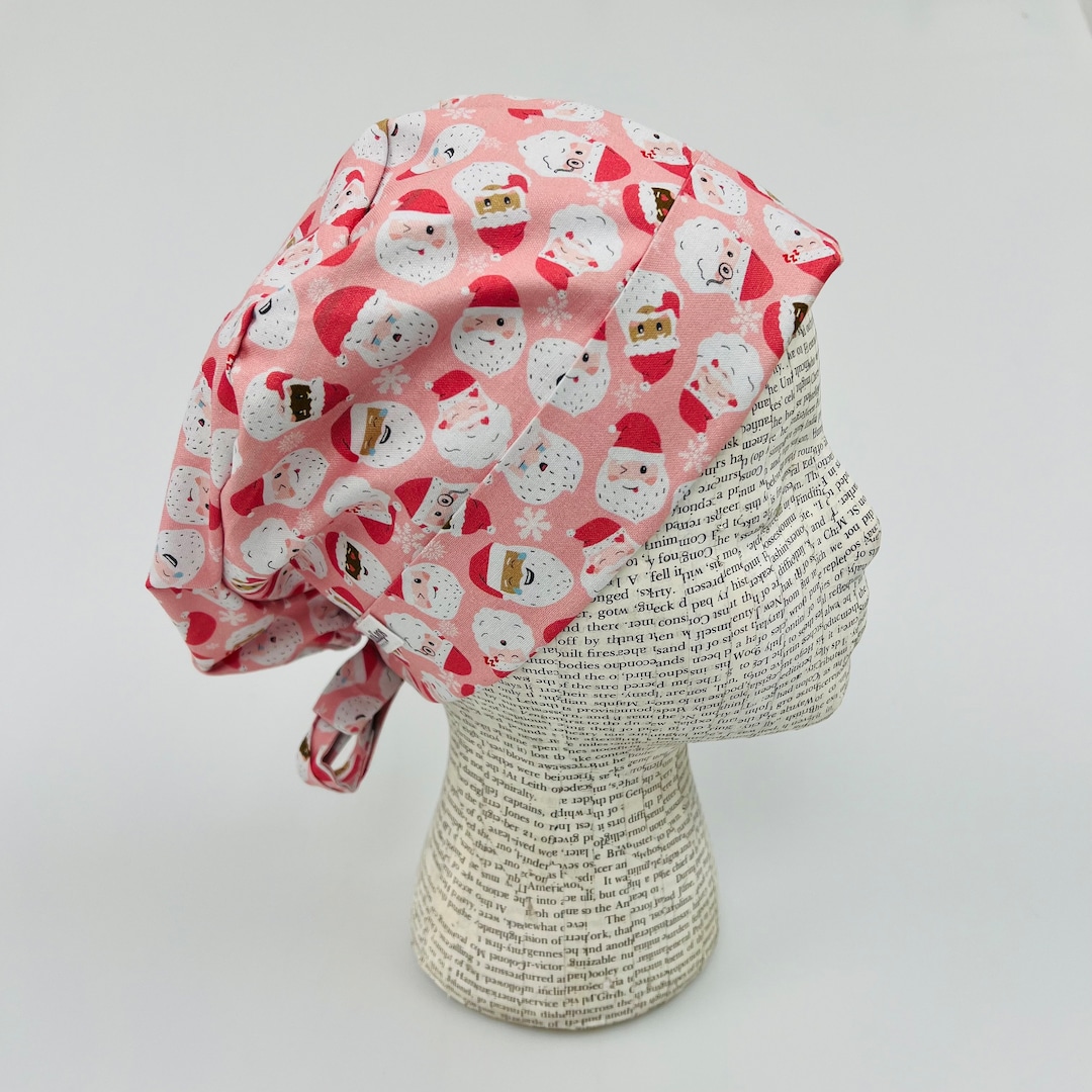 Scrub Hat by Kimkaps Surgical Hat Tie Back Scrub Cap Sale Bargain Clearance Pink White Brown ...