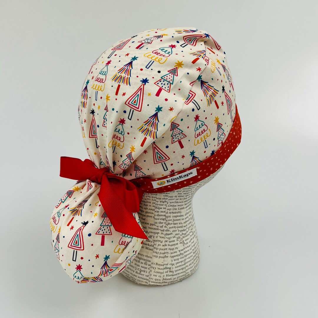 Scrub Hat by Kimkaps Surgical Hat Ponytail Scrub Cap Ribbon Scrub Hat Sale Bargain Clearance ...
