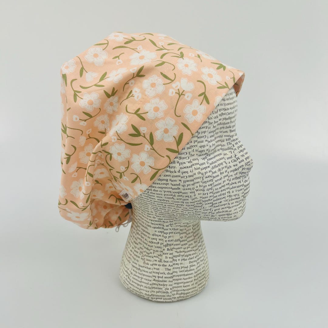 Scrub Hat by Kimkaps Surgical Hat European Scrub Cap Peach White Green ...