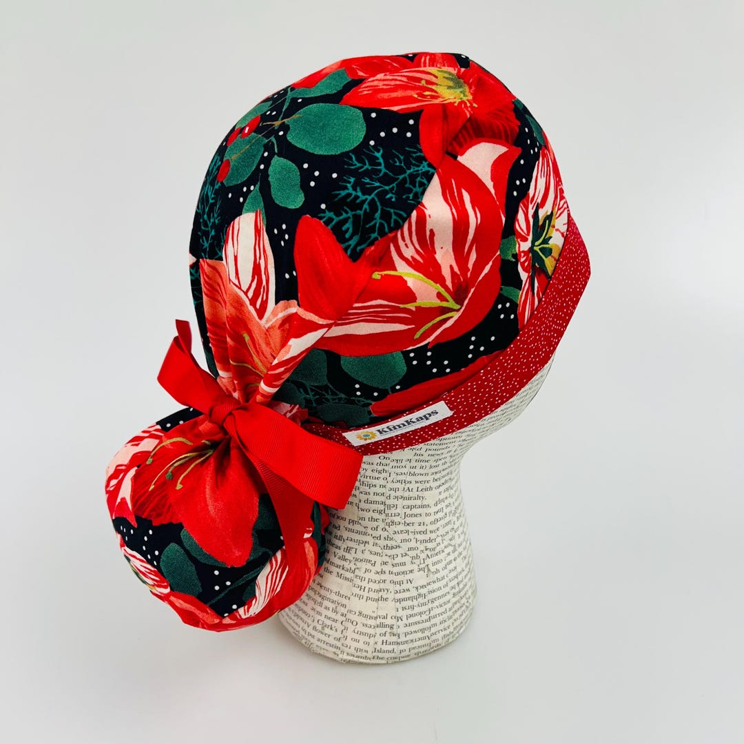 Scrub Hat by Kimkaps Surgical Hat Ponytail Scrub Cap Ribbon Scrub Hat ...