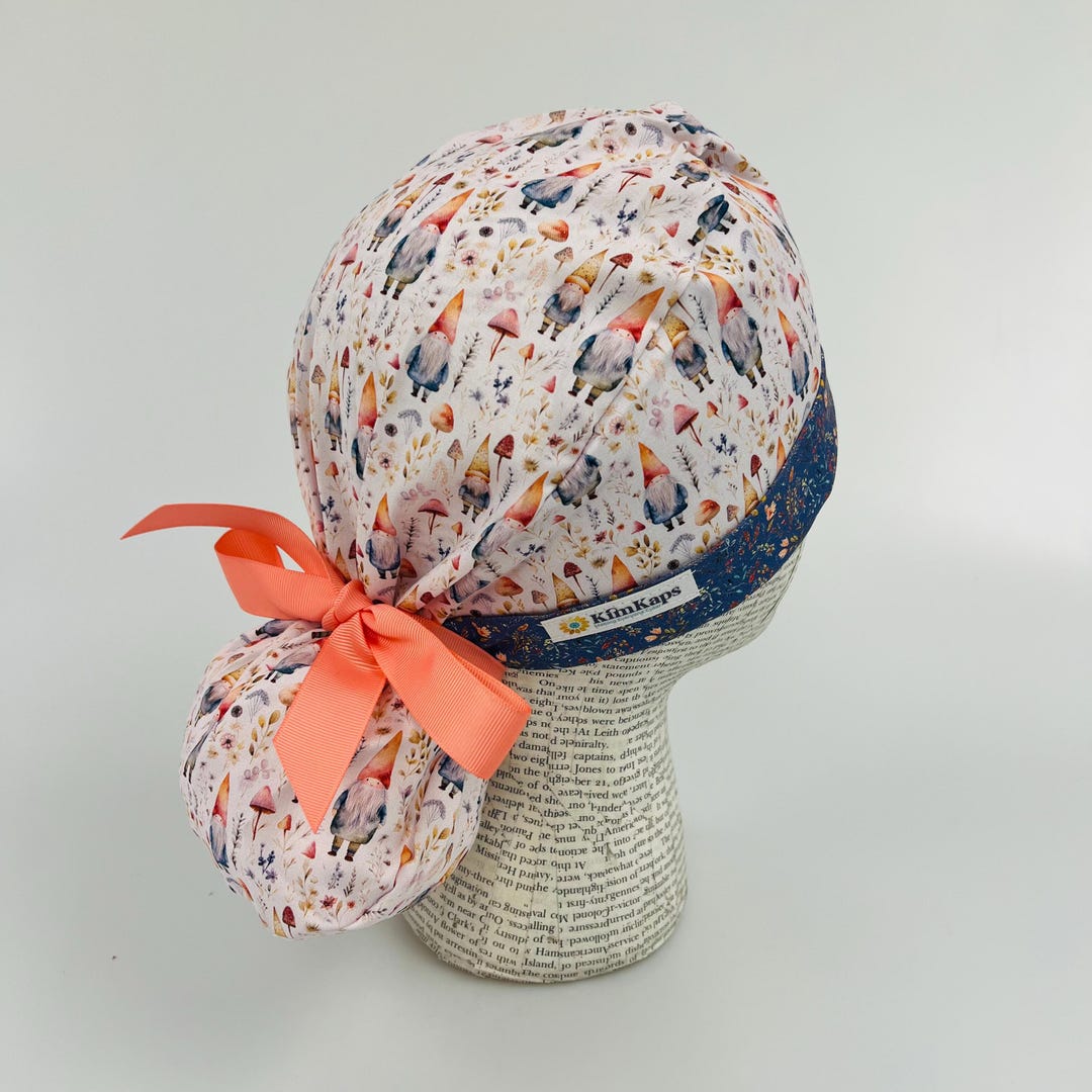 Scrub Hat by Kimkaps Surgical Hat Ponytail Scrub Cap Ribbon Scrub Hat White Blue Pink Purple ...