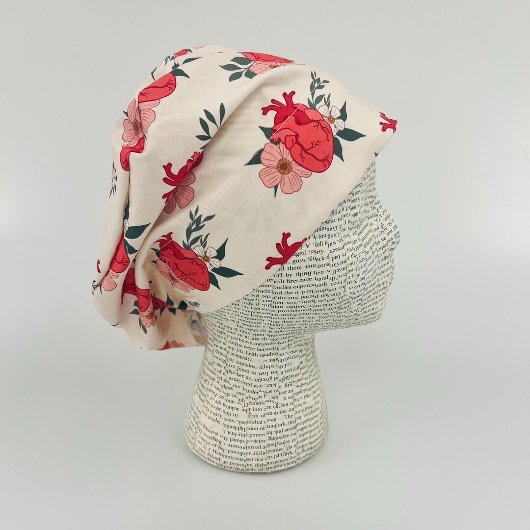 Scrub Hat by Kimkaps Surgical Hat European Scrub Cap White Red Pink ...