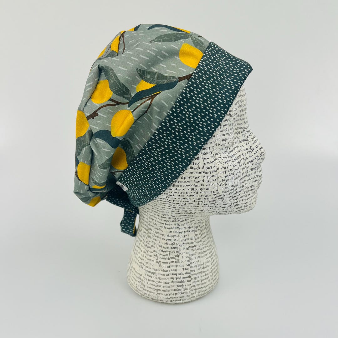 Scrub Hat by Kimkaps Surgical Hat Tie Back Scrub Cap Green Yellow ...