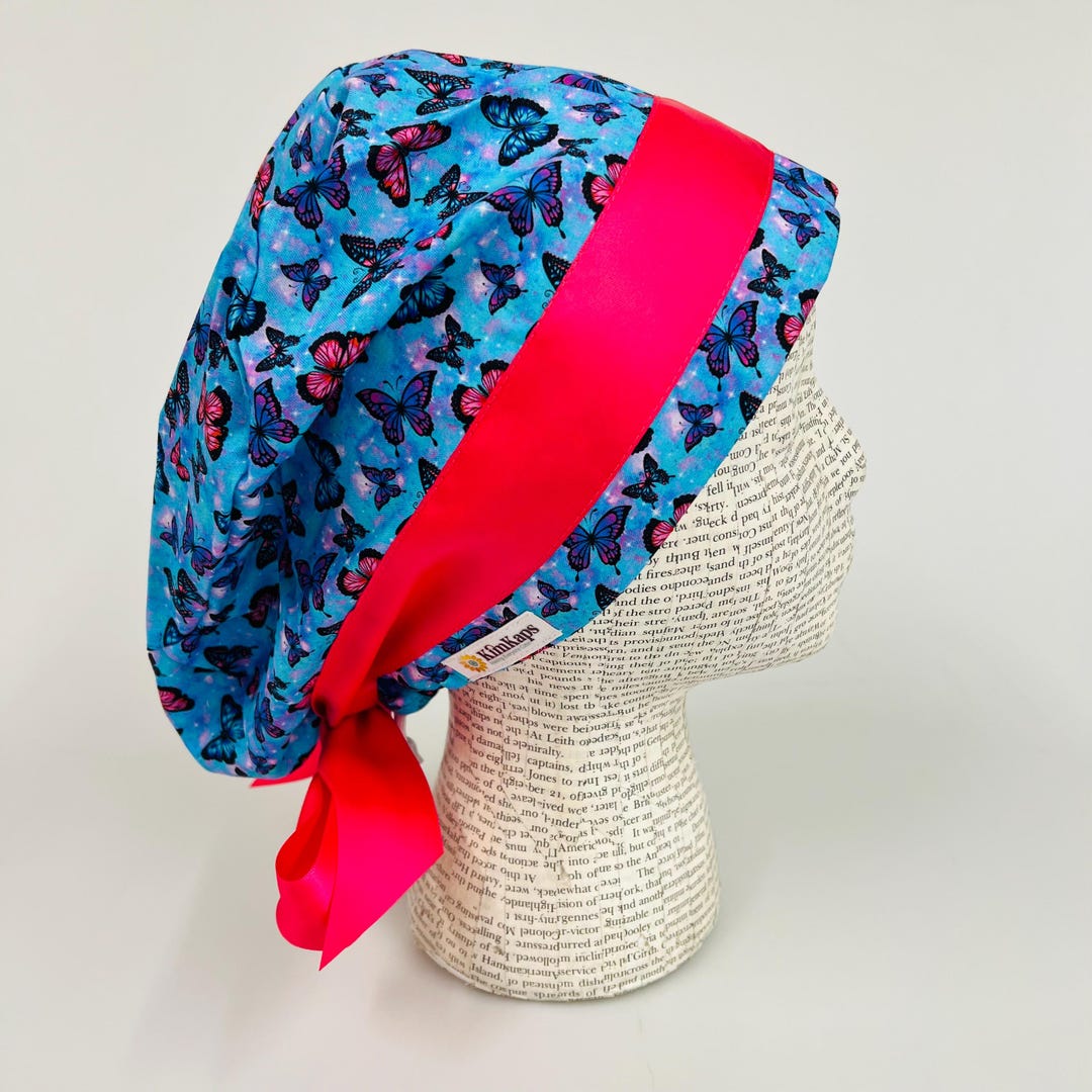 Scrub Hat by Kimkaps Surgical Hat European With Ribbon Scrub Cap Blue ...
