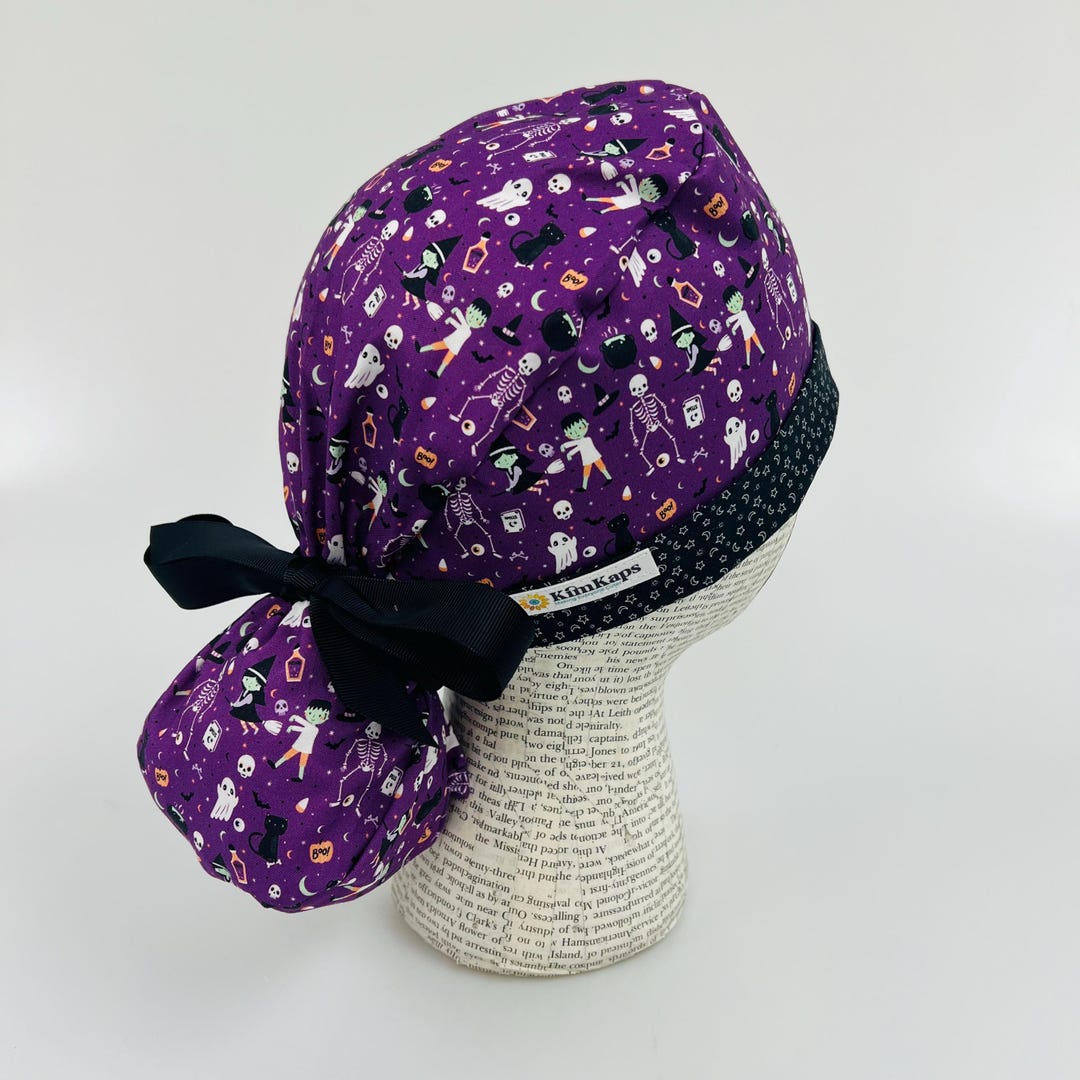 Scrub Hat by Kimkaps Surgical Hat Ponytail Scrub Cap Ribbon Scrub Hat ...