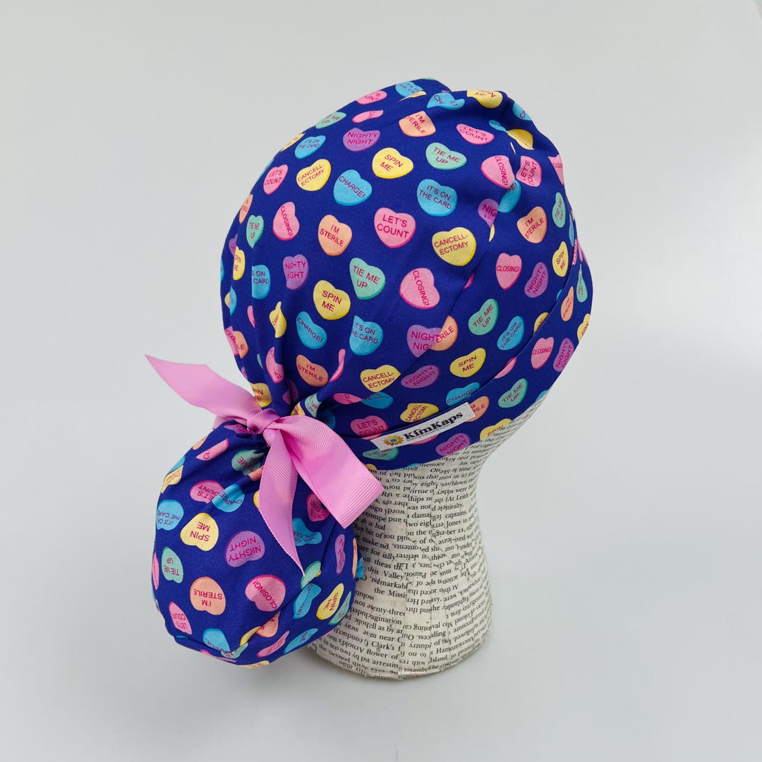 Scrub Hat by Kimkaps Surgical Hat Ponytail Scrub Cap Ribbon Scrub Hat Purple Pink Blue Yellow ...