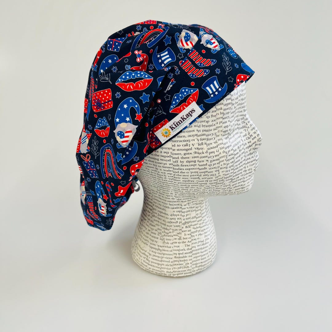 Scrub Hat by Kimkaps Surgical Hat Bouffant Scrub Cap Traditional ...