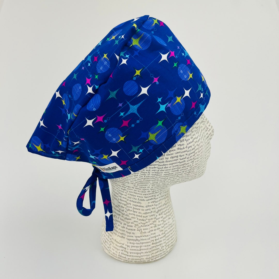 Scrub Hat by Kimkaps Surgical Hat Men's Scrub Cap Blue Purple White ...