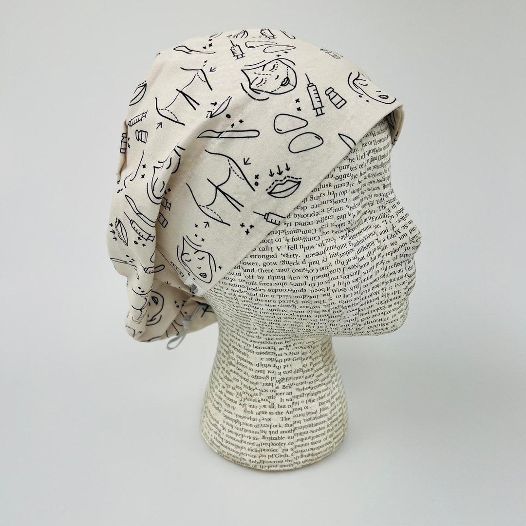 Scrub Hat by Kimkaps Surgical Hat European Scrub Cap Beige Black ...