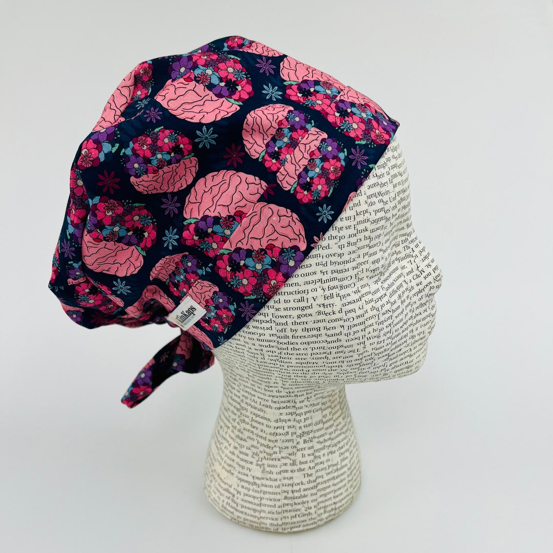Scrub Hat by Kimkaps Surgical Hat Tie Back Scrub Cap Blue Pink Green ...