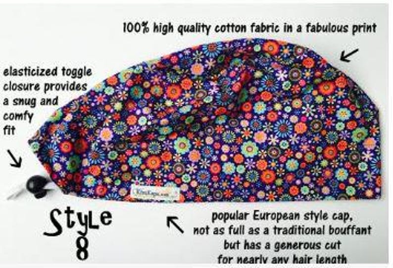 Scrub Hat by Kimkaps Surgical Hat European Scrub Cap Black Pink Plastic ...