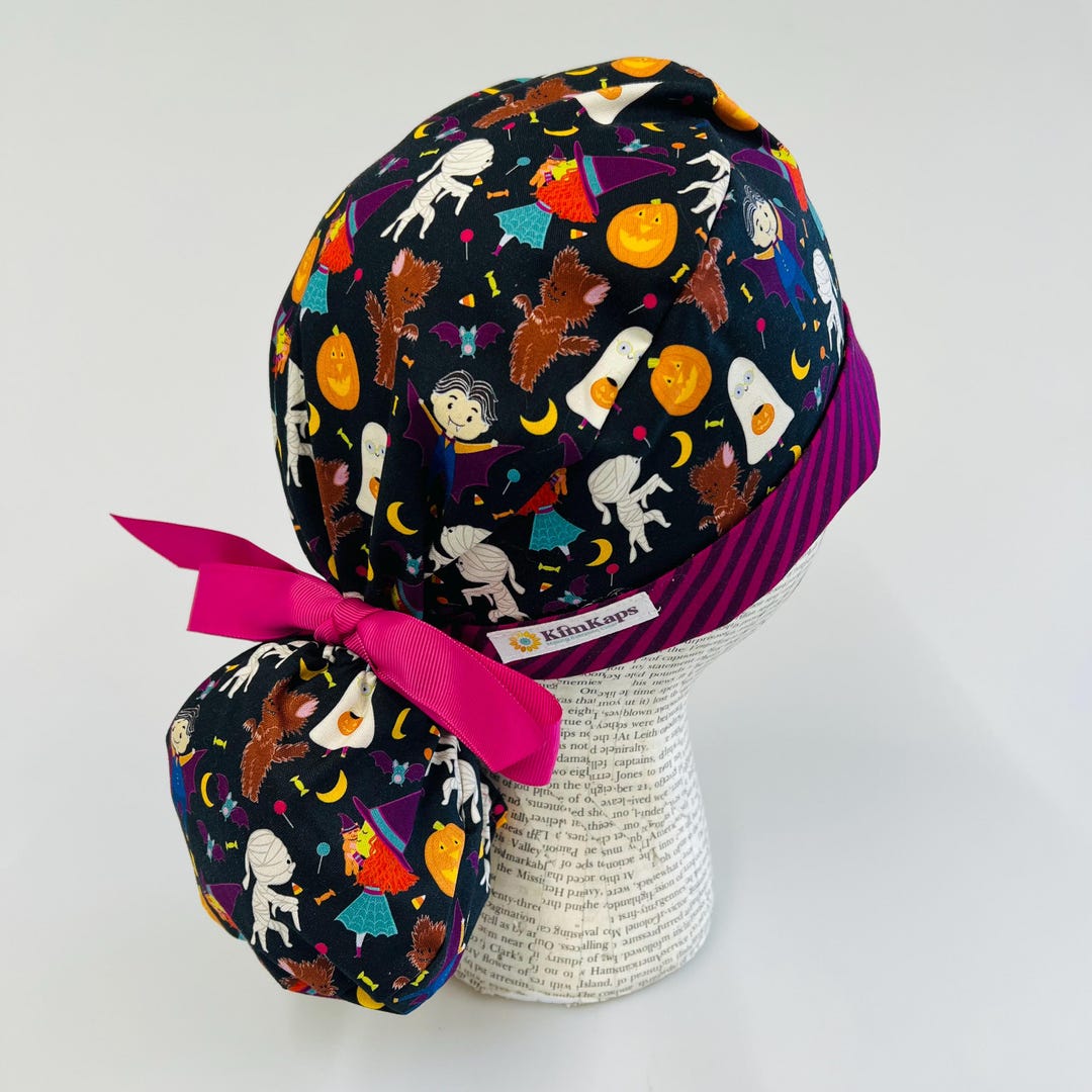 Scrub Hat by Kimkaps Surgical Hat Ponytail Scrub Cap Ribbon Scrub Hat Sale Bargain Clearance ...