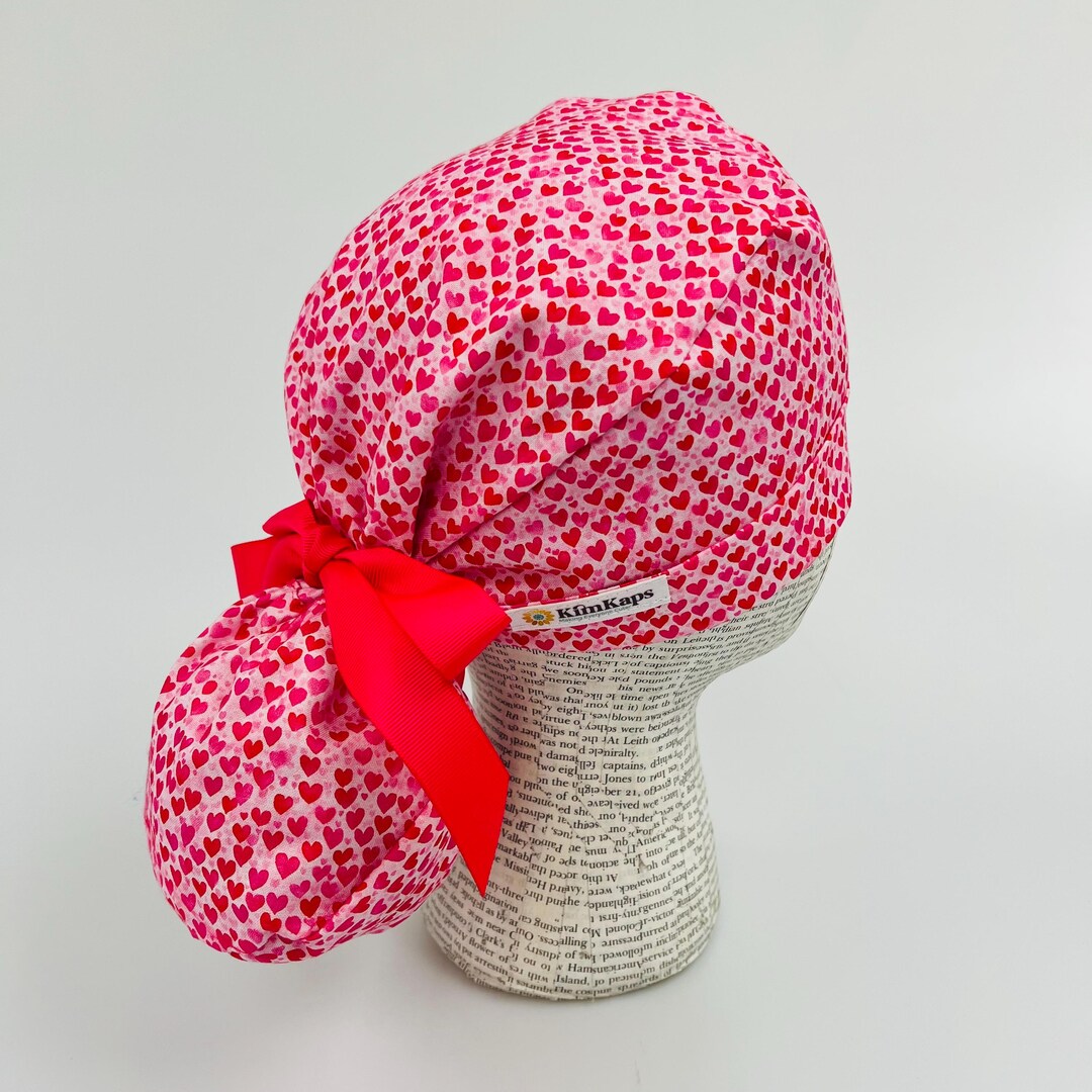 Scrub Hat by Kimkaps Surgical Hat Ponytail Scrub Cap Ribbon Scrub Hat Sale Bargain Clearance ...