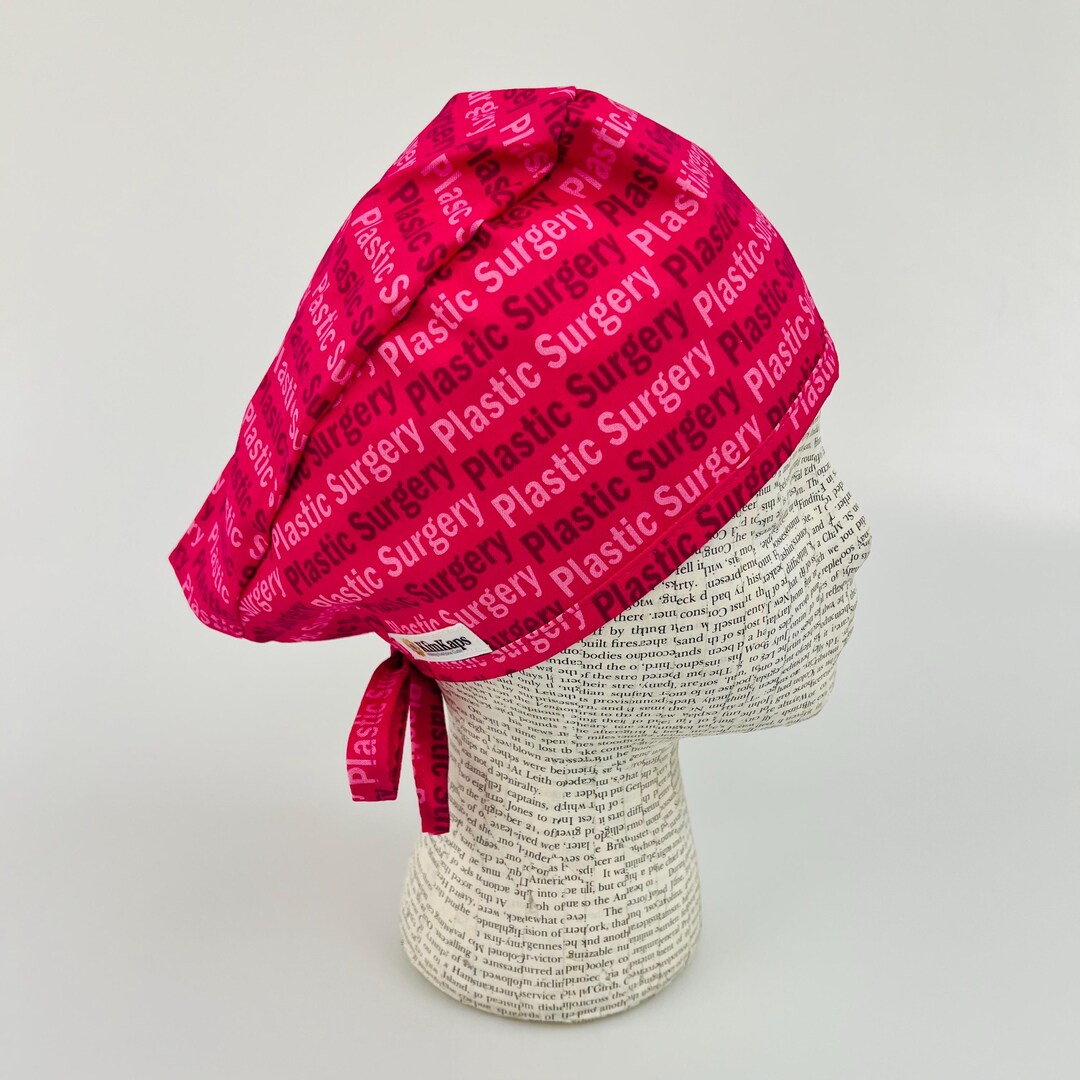 Scrub Hat by Kimkaps Surgical Hat Men's Scrub Cap Shades of Pink Plastic Surgery Title - Etsy