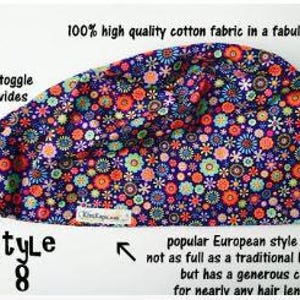 Scrub Hat by Kimkaps Surgical Hat European Scrub Cap White Teal Purple ...