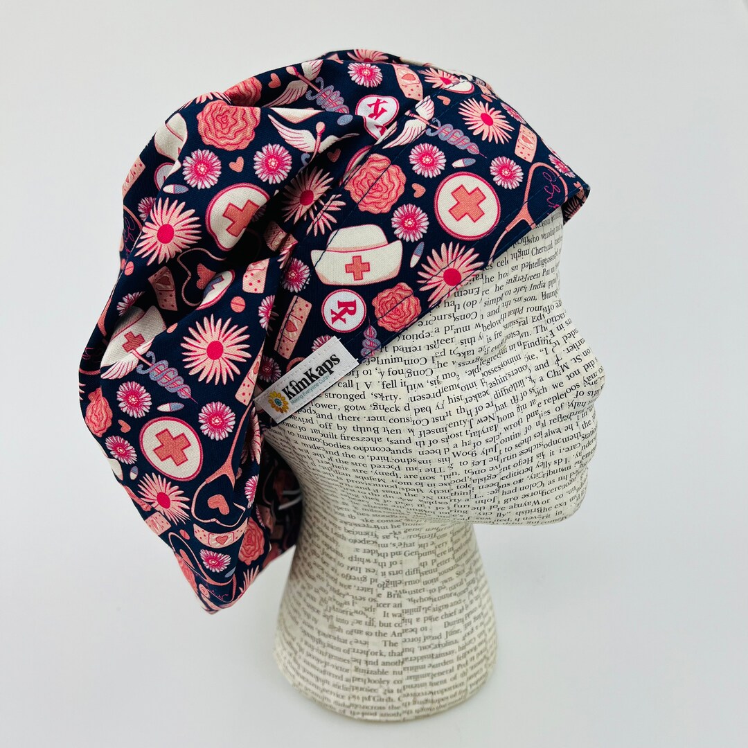 Scrub Hat by Kimkaps Surgical Hat Bouffant Scrub Cap Traditional ...