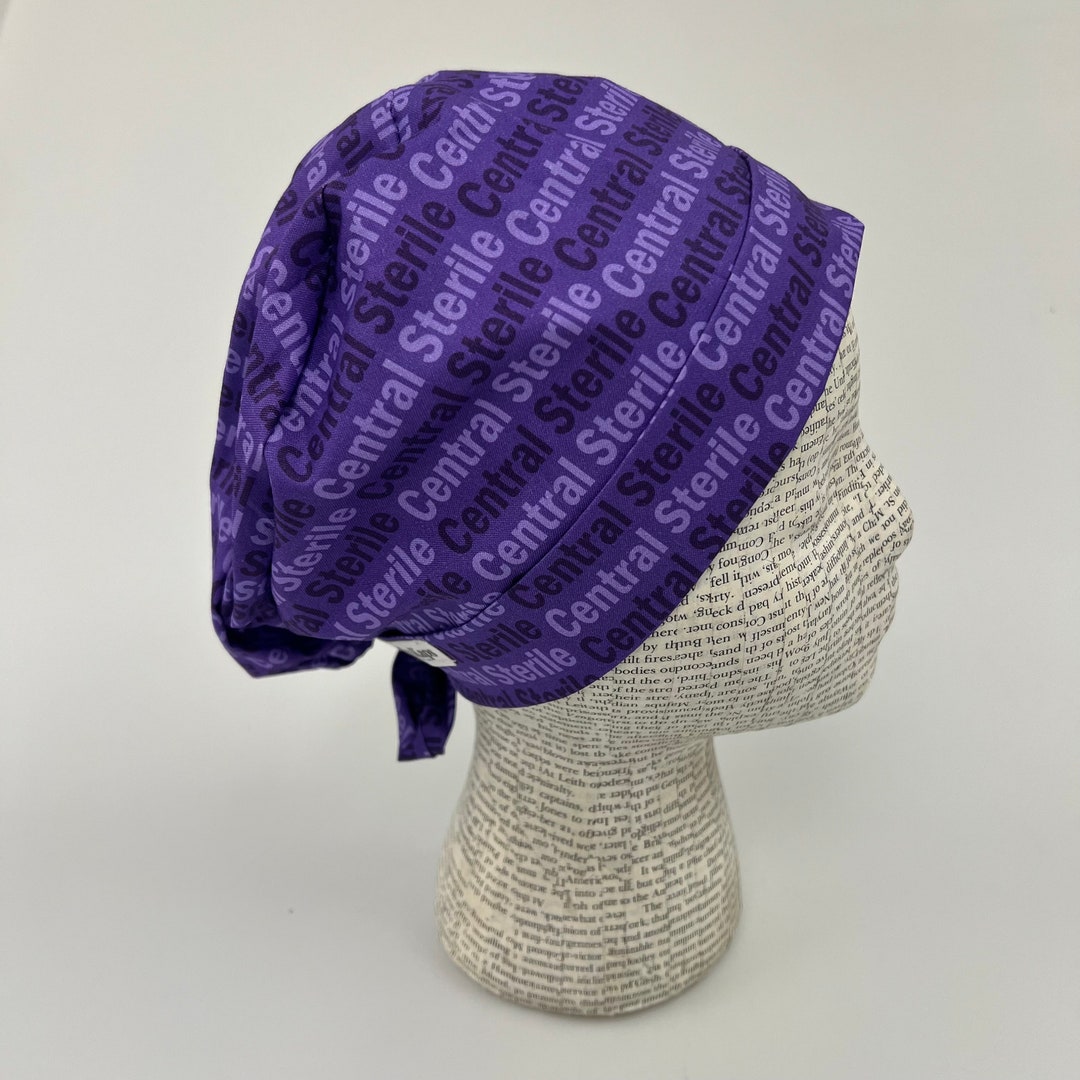 Scrub Hat by Kimkaps Surgical Hat Tie Back Scrub Cap Shades of Purple ...