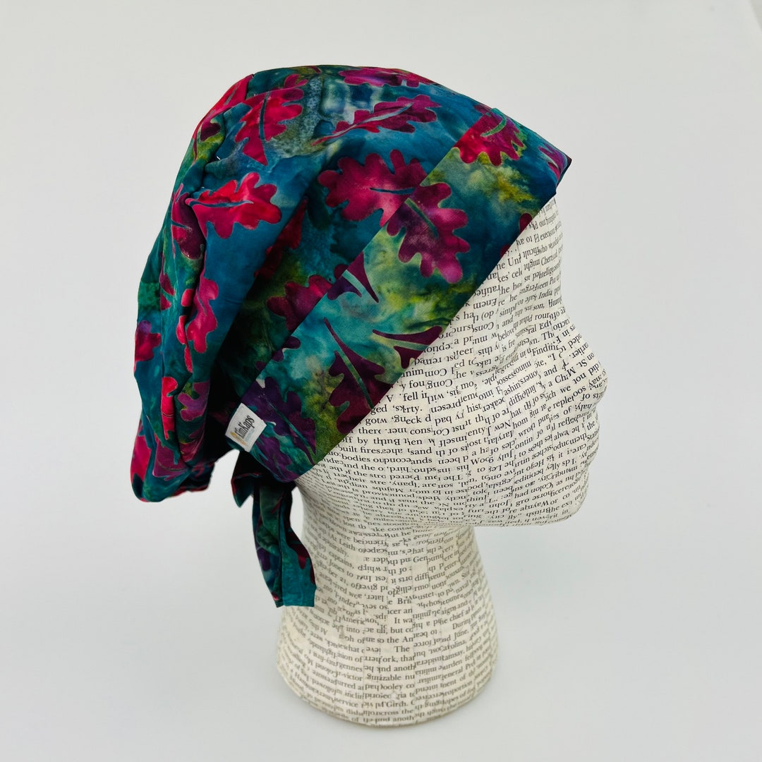 Scrub Hat by Kimkaps Surgical Hat Tie Back Scrub Cap Green Red Purple ...