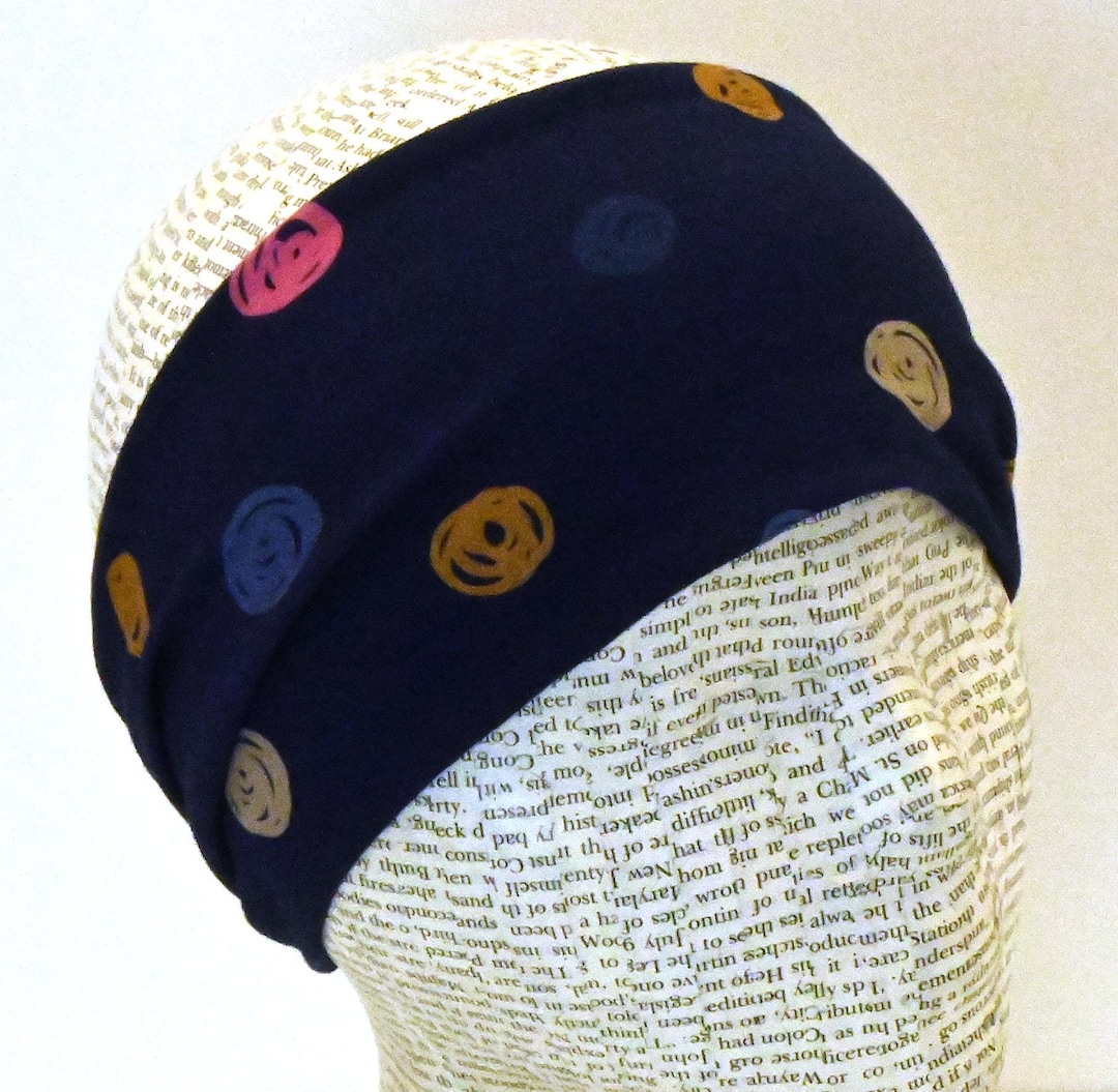 Nurse Headbands by Kimkaps Navy Blue Pink Purple Polka Dots - Etsy