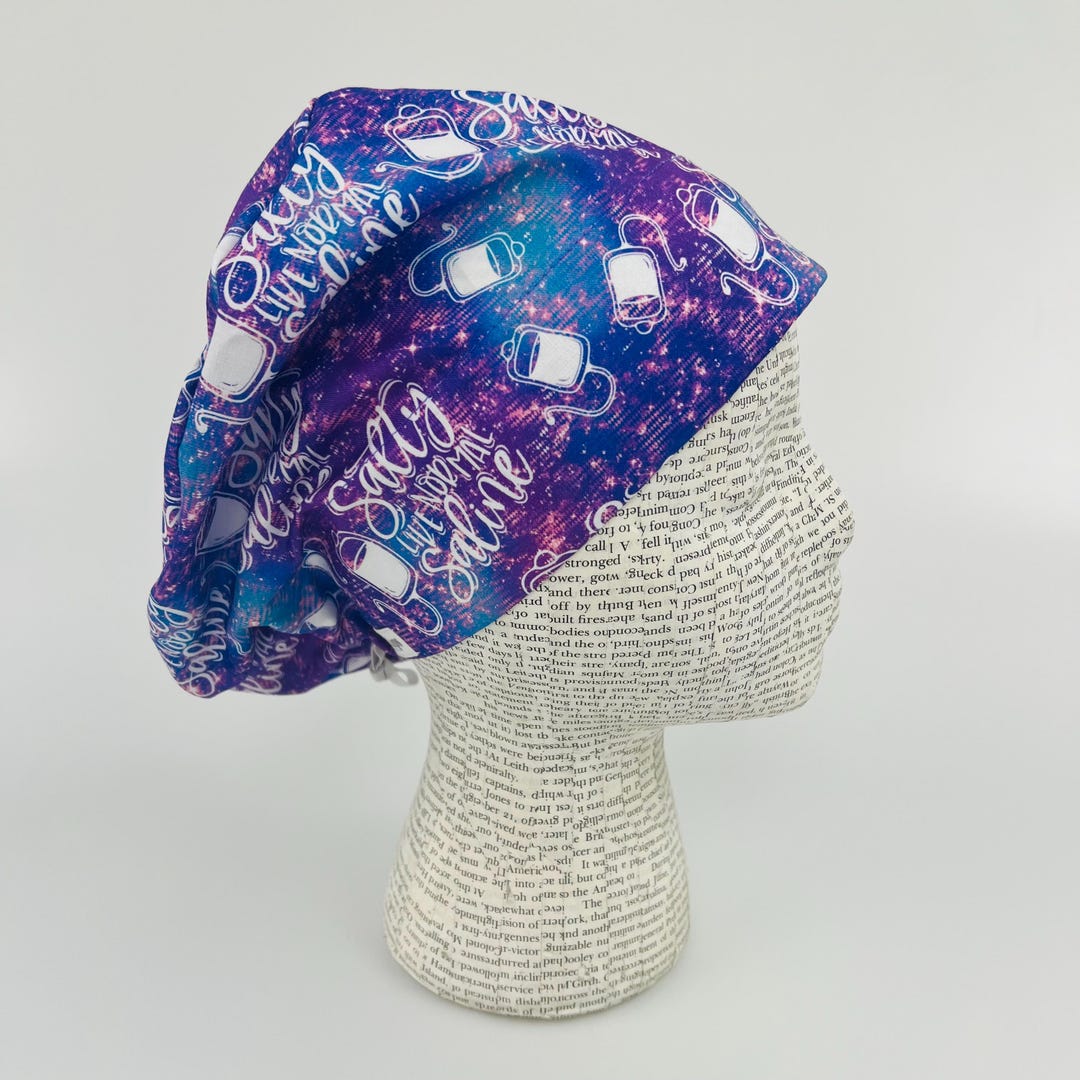 Scrub Hat by Kimkaps Surgical Hat European Scrub Cap Purple Blue White ...