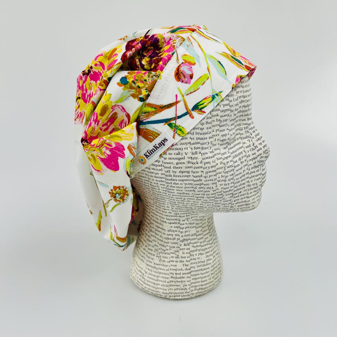 Scrub Hat by Kimkaps Surgical Hat Bouffant Scrub Cap Traditional ...