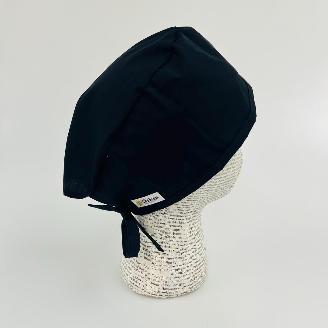 Scrub Hat by Kimkaps Surgical Hat Men's Scrub Cap Sale Bargain Clearance Performance Solid Black ...
